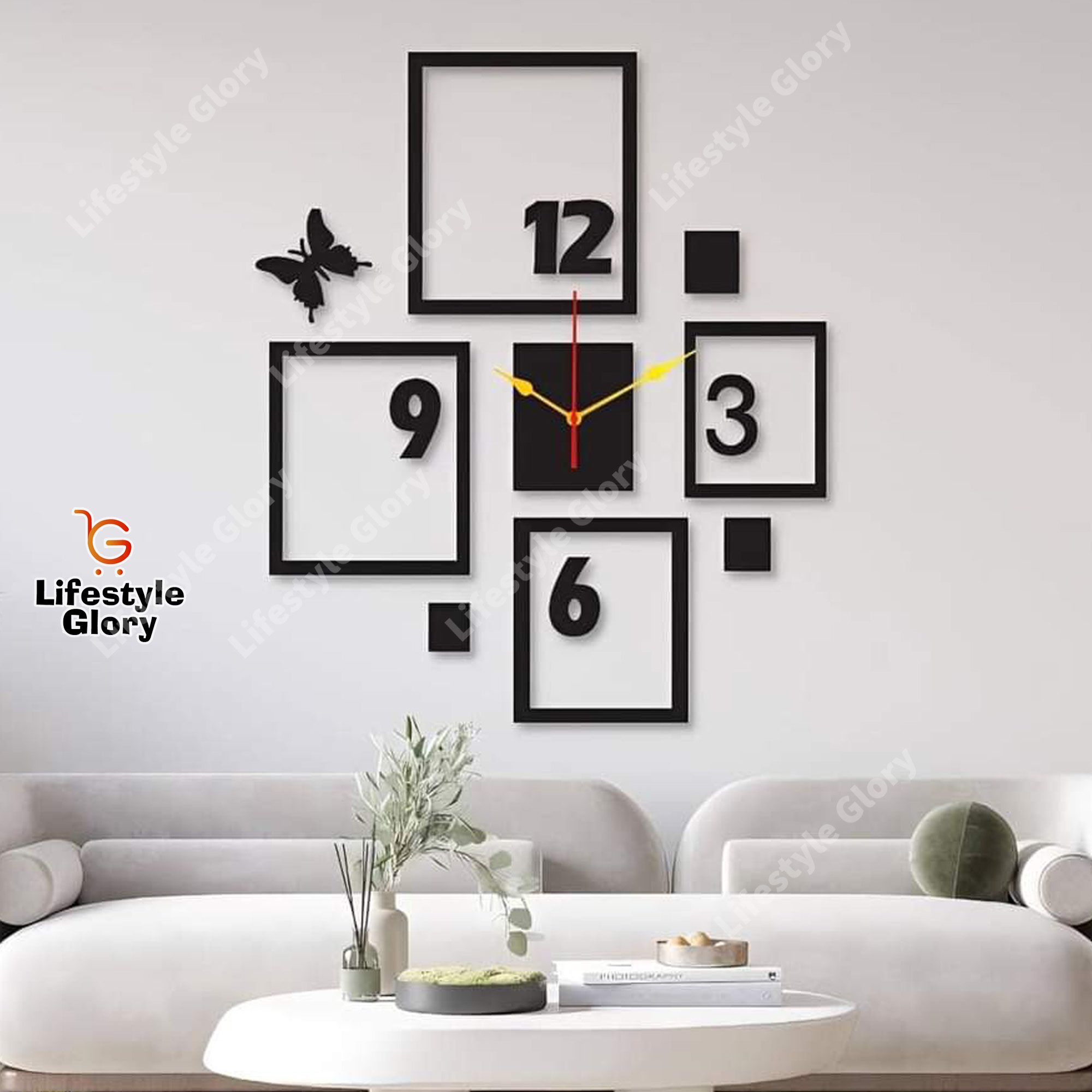 Lifestyle Glory Brand New 3D Digit Wooden Clock With Frames and ...