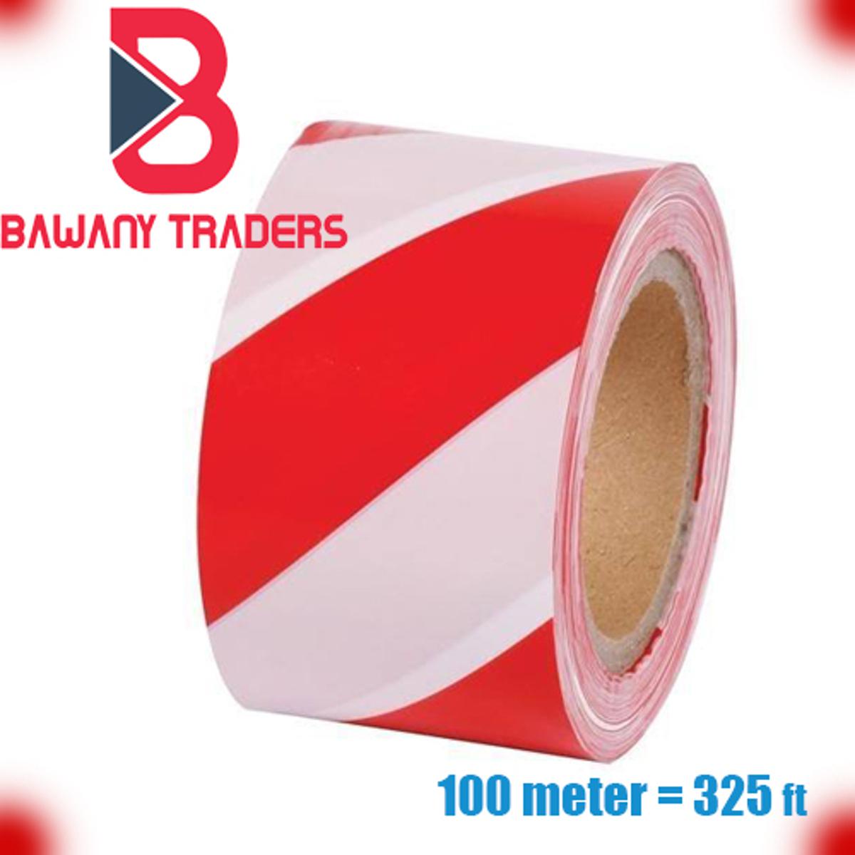 Caution Tape 100 meter 325 ft Roll Red & White (Warning Tape) Non ...