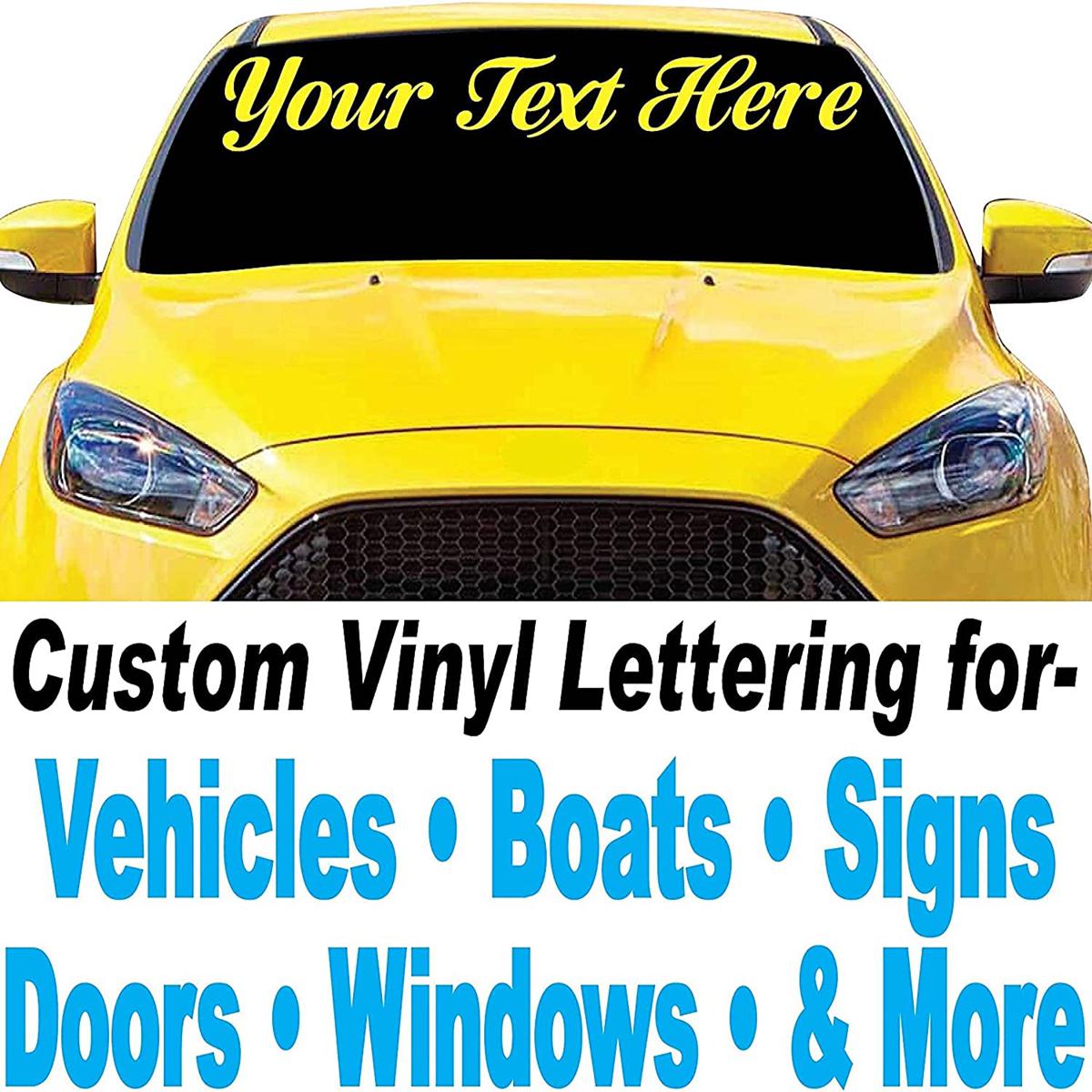 Name Decal Stickers Custom Vinyl Lettering, Car Window, Business Window ...