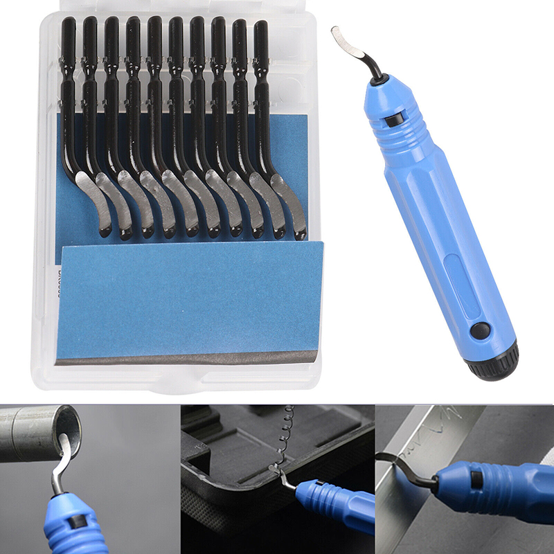 1pc NB1100 Burr Handle With 10 Blades With BS1010 Deburring Tools Kit ...