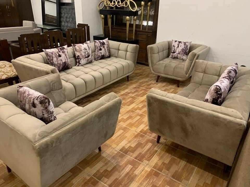 Sofa Set 5 Seater Modern DABAL ROTI Designed Shop Mart furnished With ...