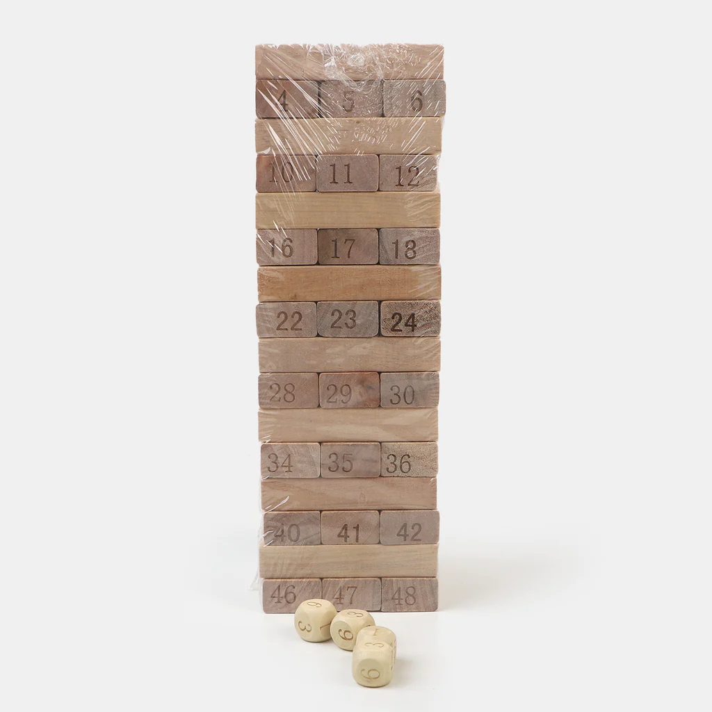 Jenga Classic Wooden Stacking Block Game for Fun and Strategy | Daraz.pk