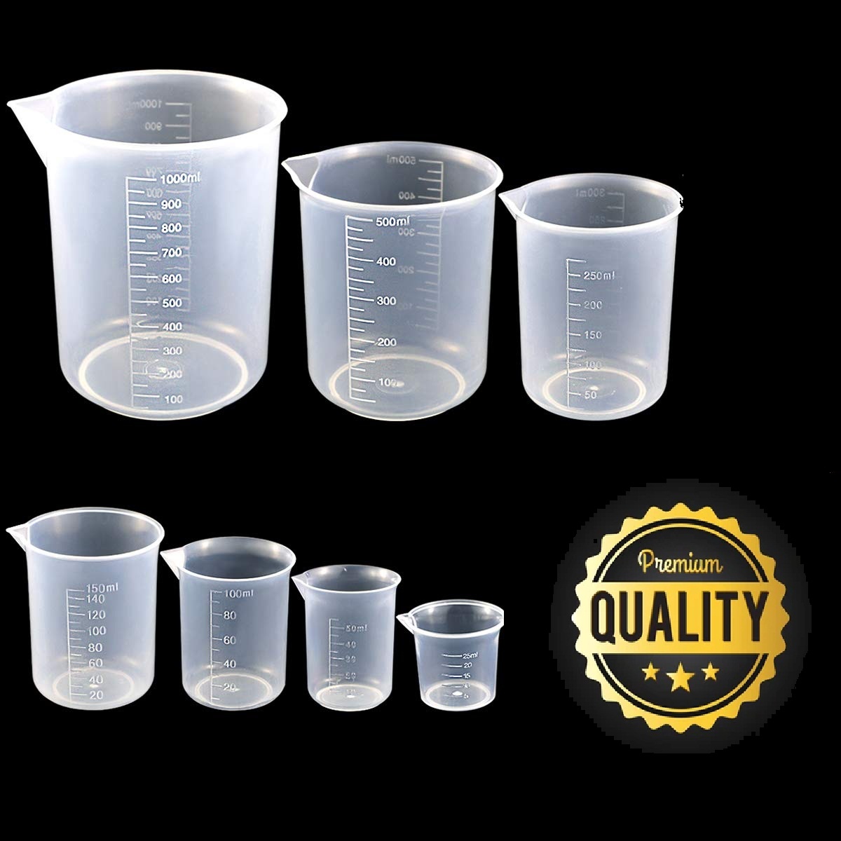 Measuring Plastic Transparent Graduated Beaker Plastic Beaker without ...