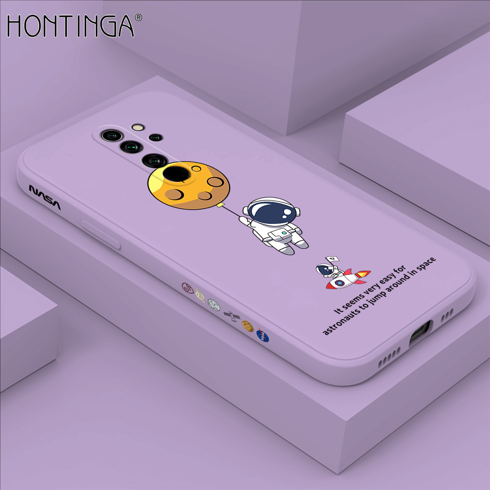 Hontinga for Redmi Note 8 Pro Case Side Design Phone Cover Cartoon Moon ...