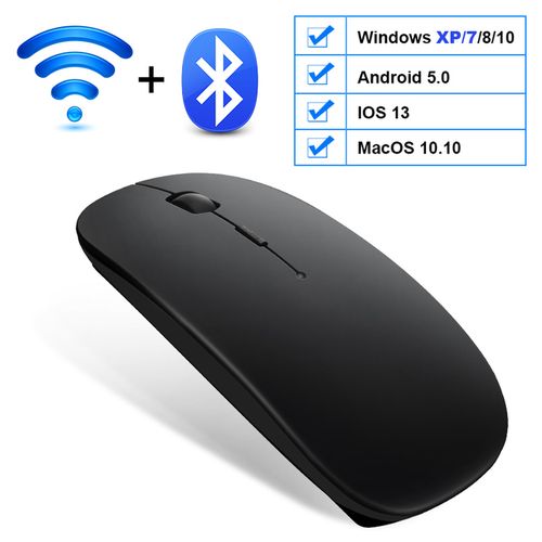 Rechargeable Bluetooth Mouse & Wireless Mouse 2.4G Silent Mode ...