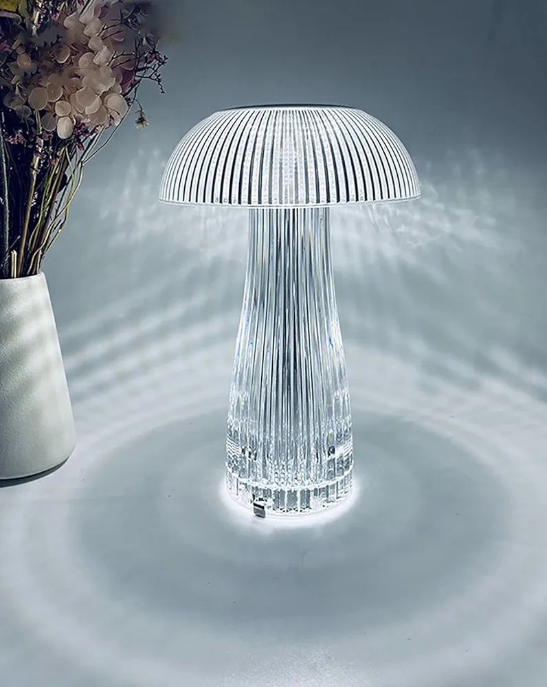 16 Colors Mushroom Lamp, Crystal Table Lamp Touching Control Rose ...