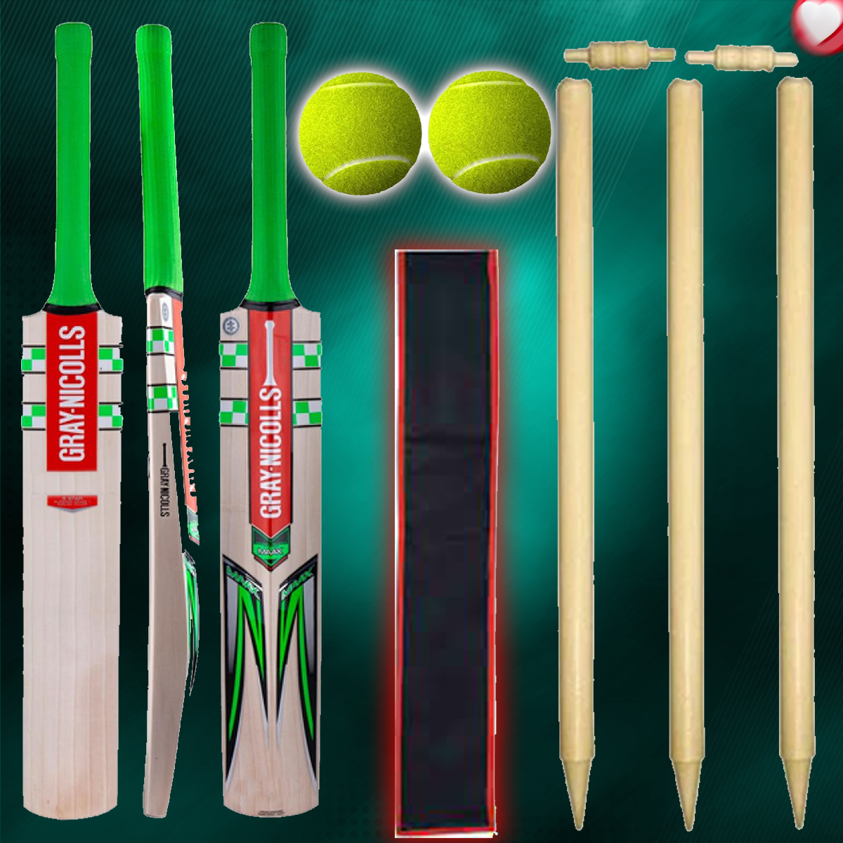 3-in-1 Adult Tape Ball Cricket Kit (Tape Ball (2) + Tape Ball Bat ...