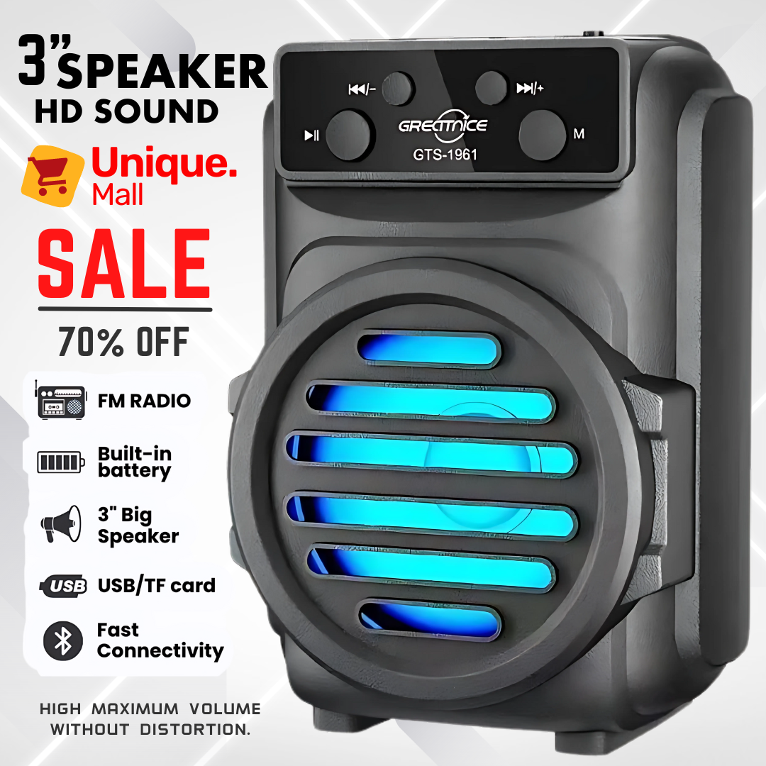 Premium Wireless Bluetooth Speaker with RGB Lighting, Powerful Sound ...