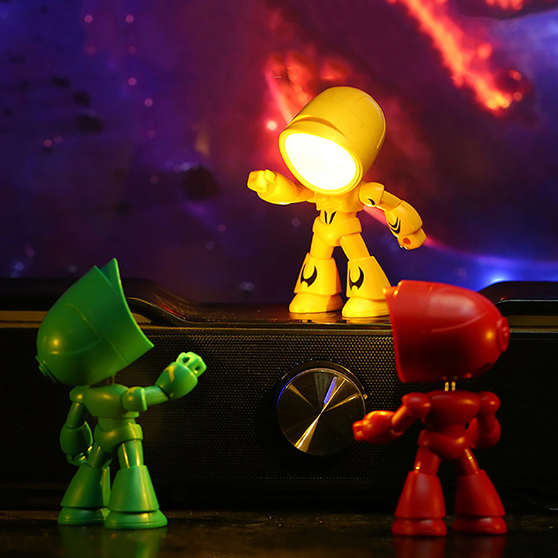 Mini Night Light LED Cartoon Cute Hero Police Desk Lamp AAA Battery ...