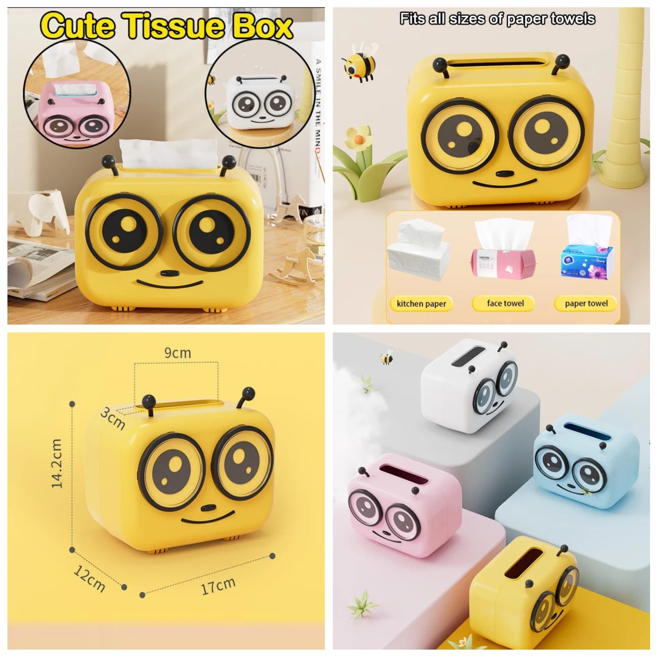Cute Honey bee Tissue box | Daraz.pk