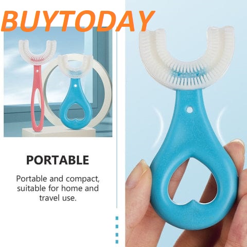 baby U Shape Silicon Toothbrush for kids, Portable Hand-Held Shaped ...