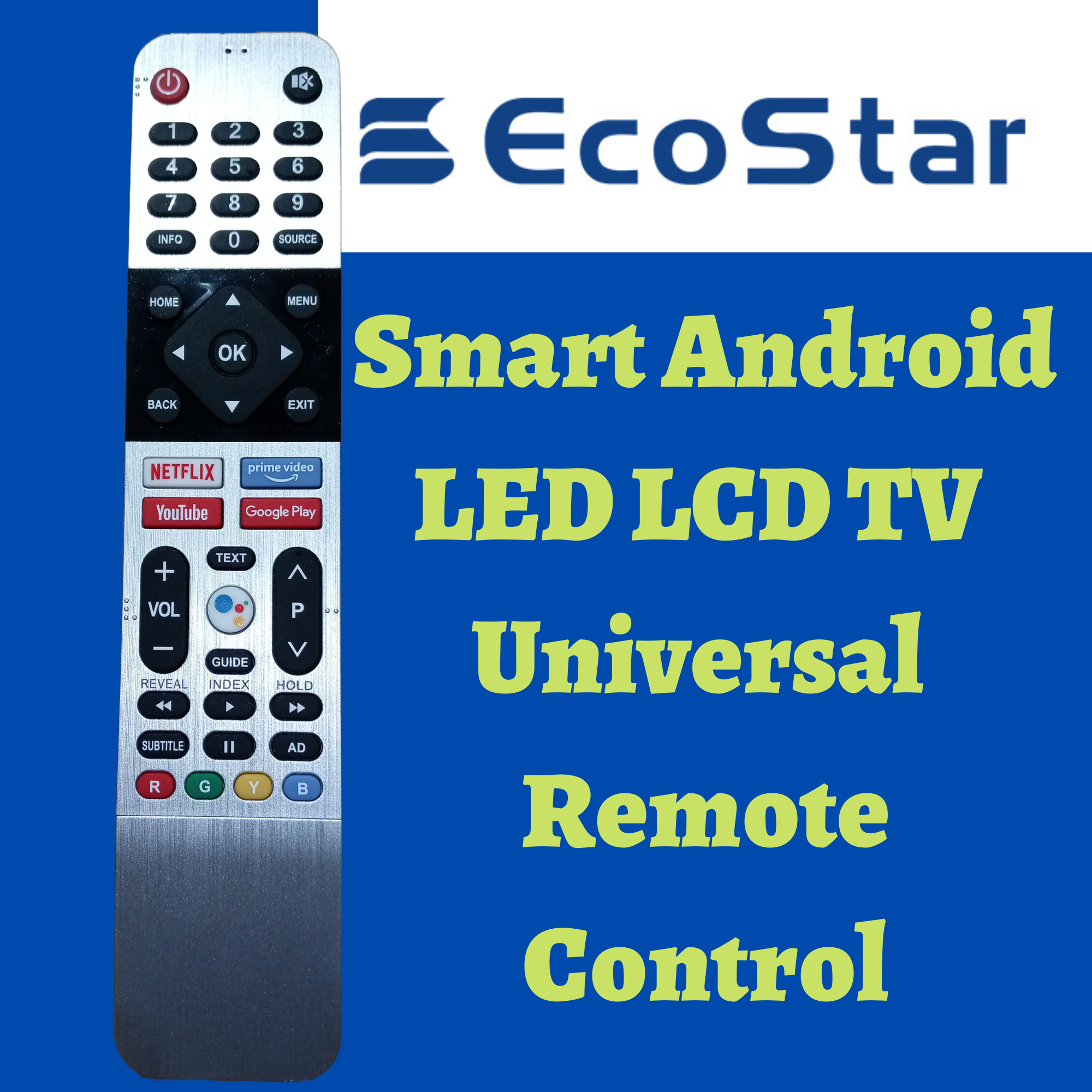 Ecostar SMART LED LCD Remote Control with NETFLX YouTub & Google Play ...