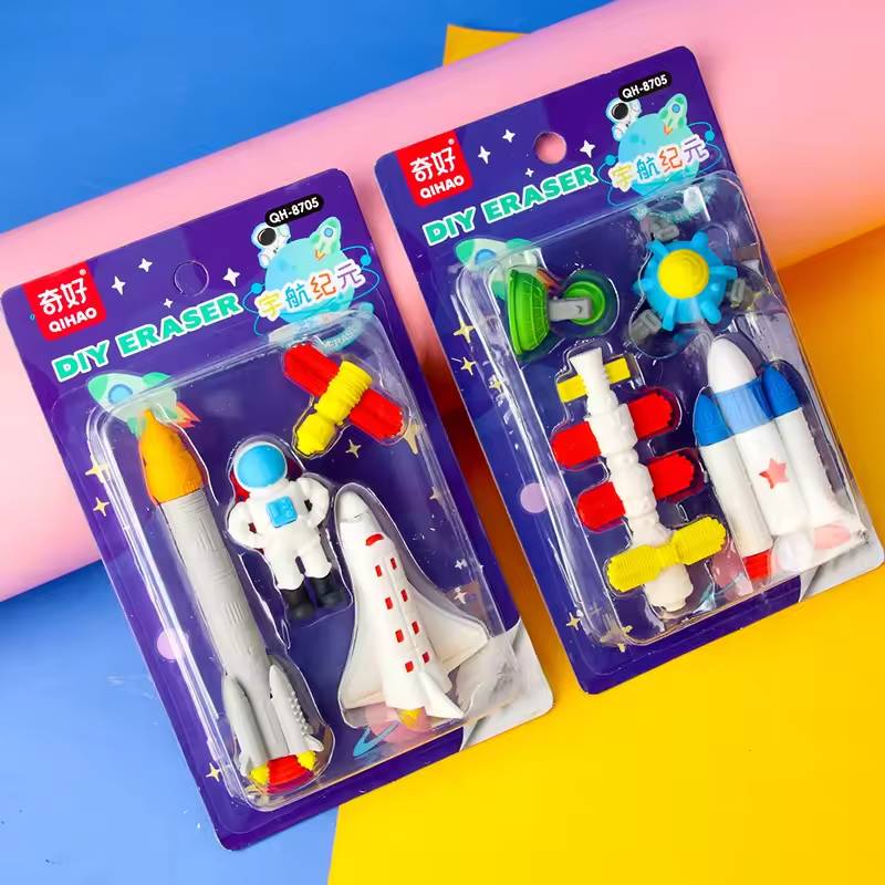 Colourful Minds 3D Astronaut Erasers for Kids – Fun Puzzle Erasers for ...