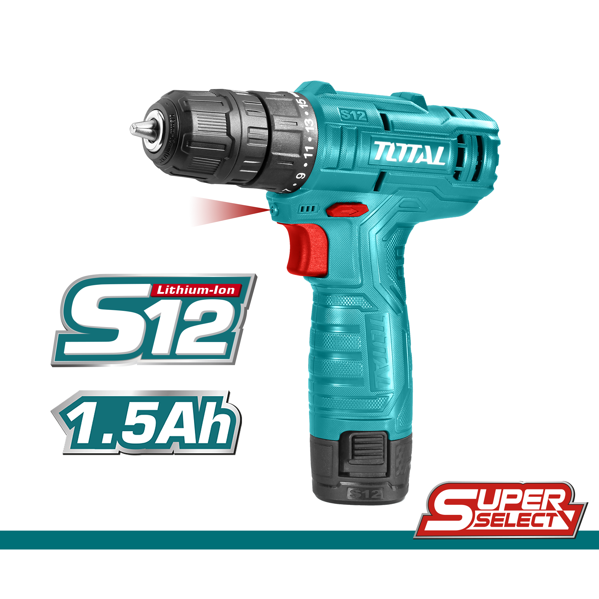 Total TDLI12415 Lithium-Ion Cordless Drill Machine - 12V - Chuck ...