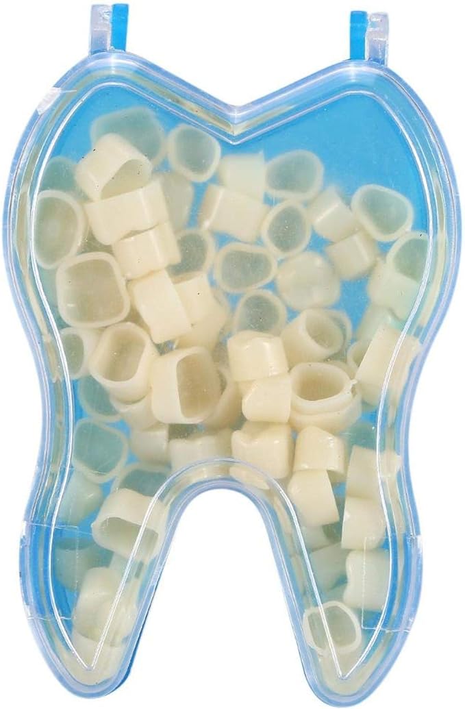 50Pcs/Box Dental Crowns Resin Realistic Dental Crowns Porcelain ...