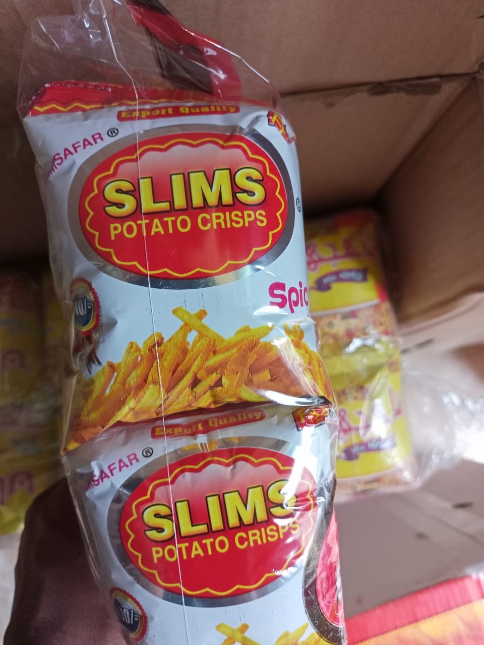 (PACK OF 12 PCS) SLIMS POTATO CRISPS SNACKS | Daraz.pk