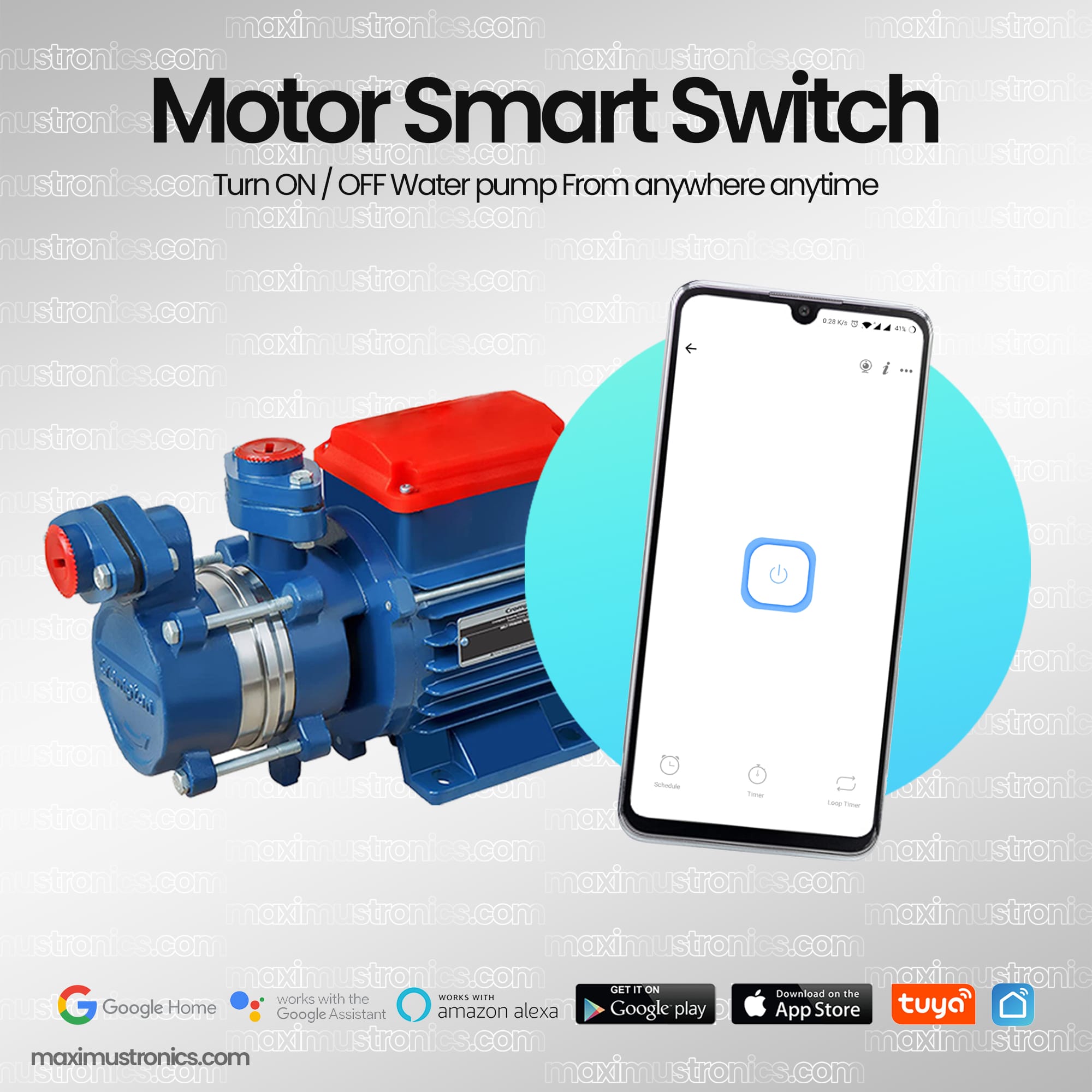 Motor Wifi Smart Switch - Water pump, Motor 220v AC 10A to16A below 1hp ...
