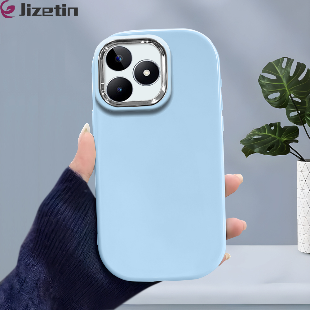 Jizetin for Realme C53 C51 / Narzo N53 Note 50 Back Cover Luxury Color Bright Lens Frame Candy ...