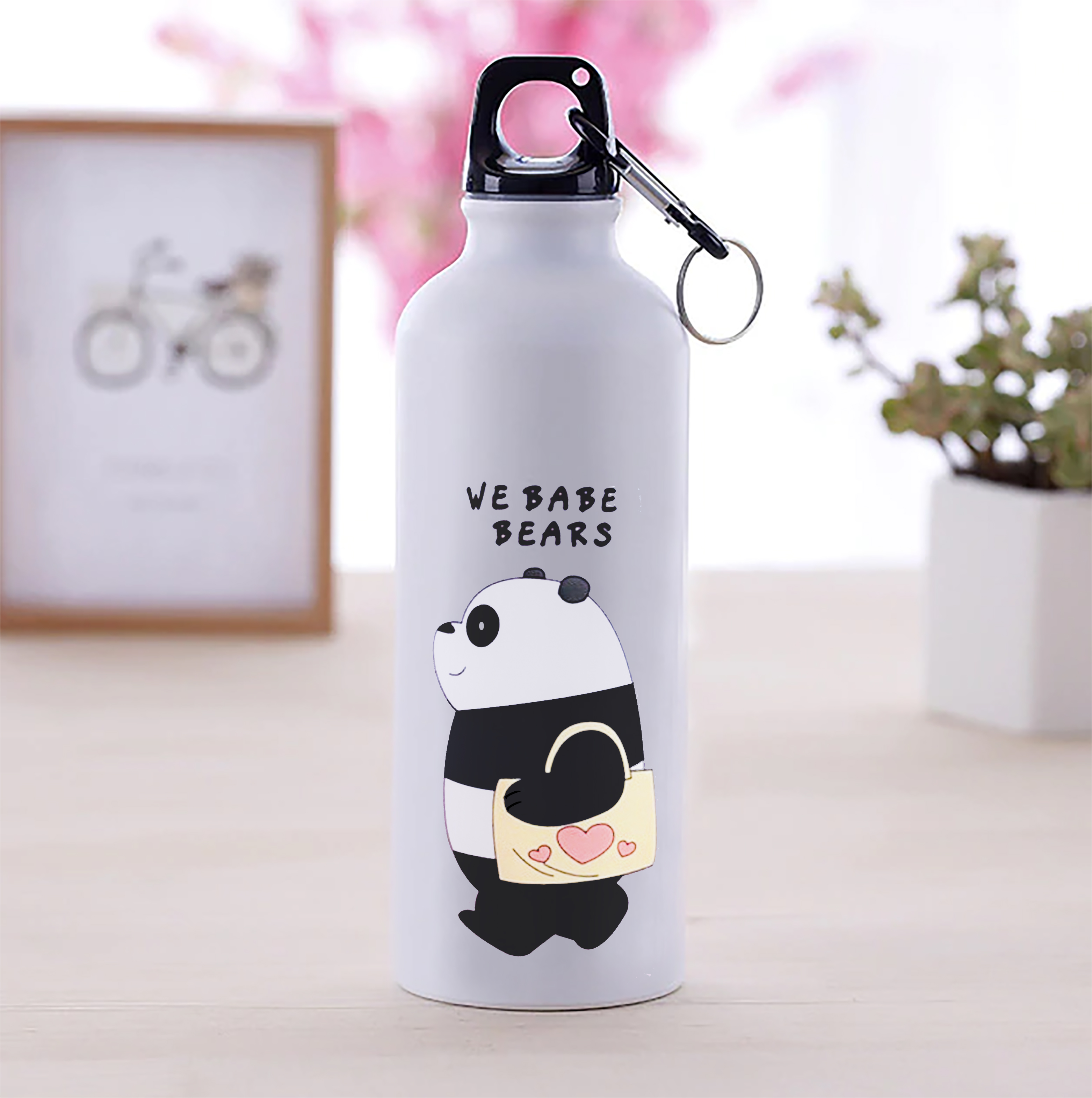 We Bare Bears Water Bottle for Kids Cute Gift panda bottle 600 ML at ...