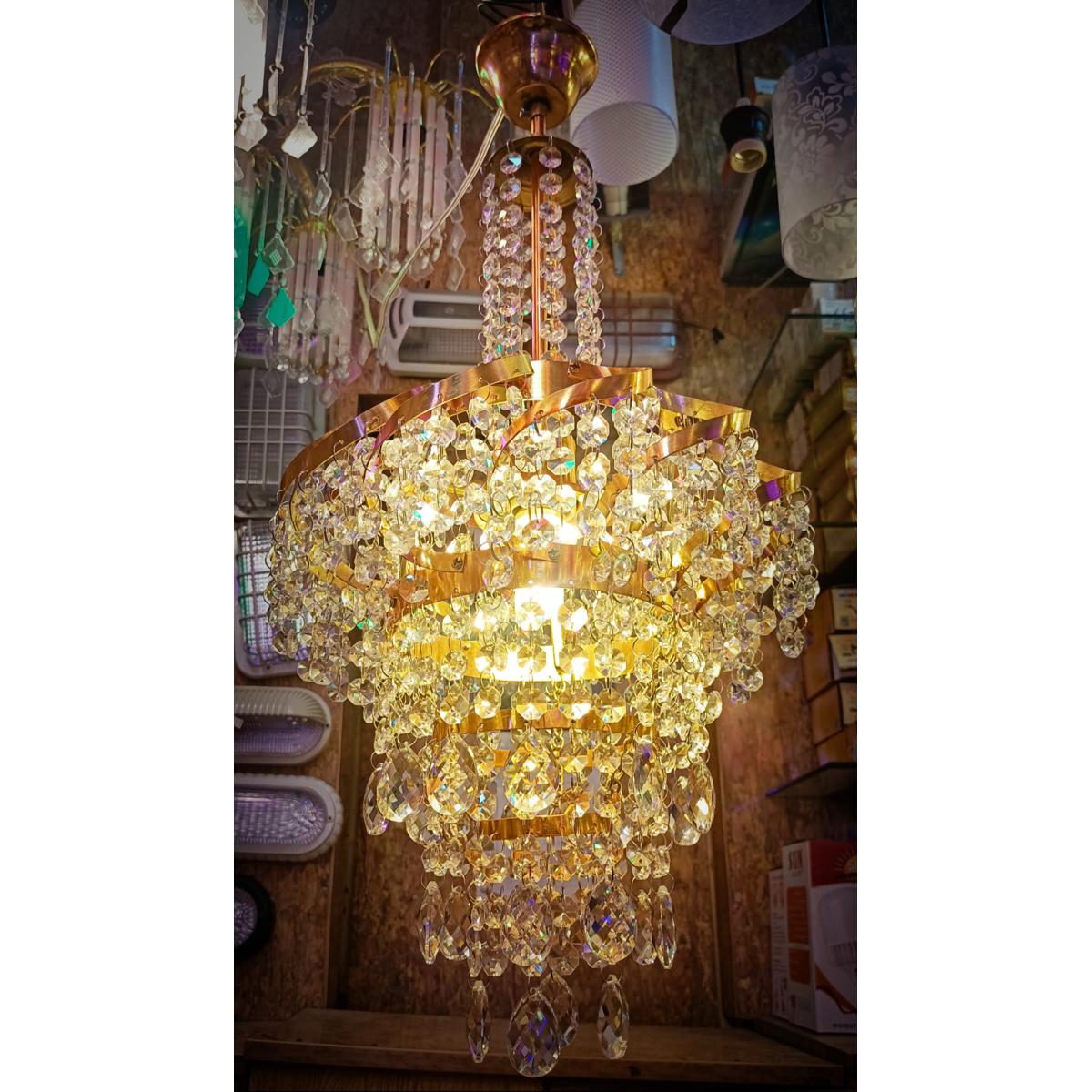 1 Light Modern Design Crystal Fanoos Hanging Light Pendant | Daraz.pk