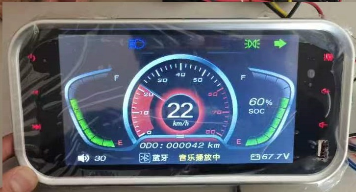 Electric Car Four Wheel Digital Speedometer SOC Electrical Systems ...