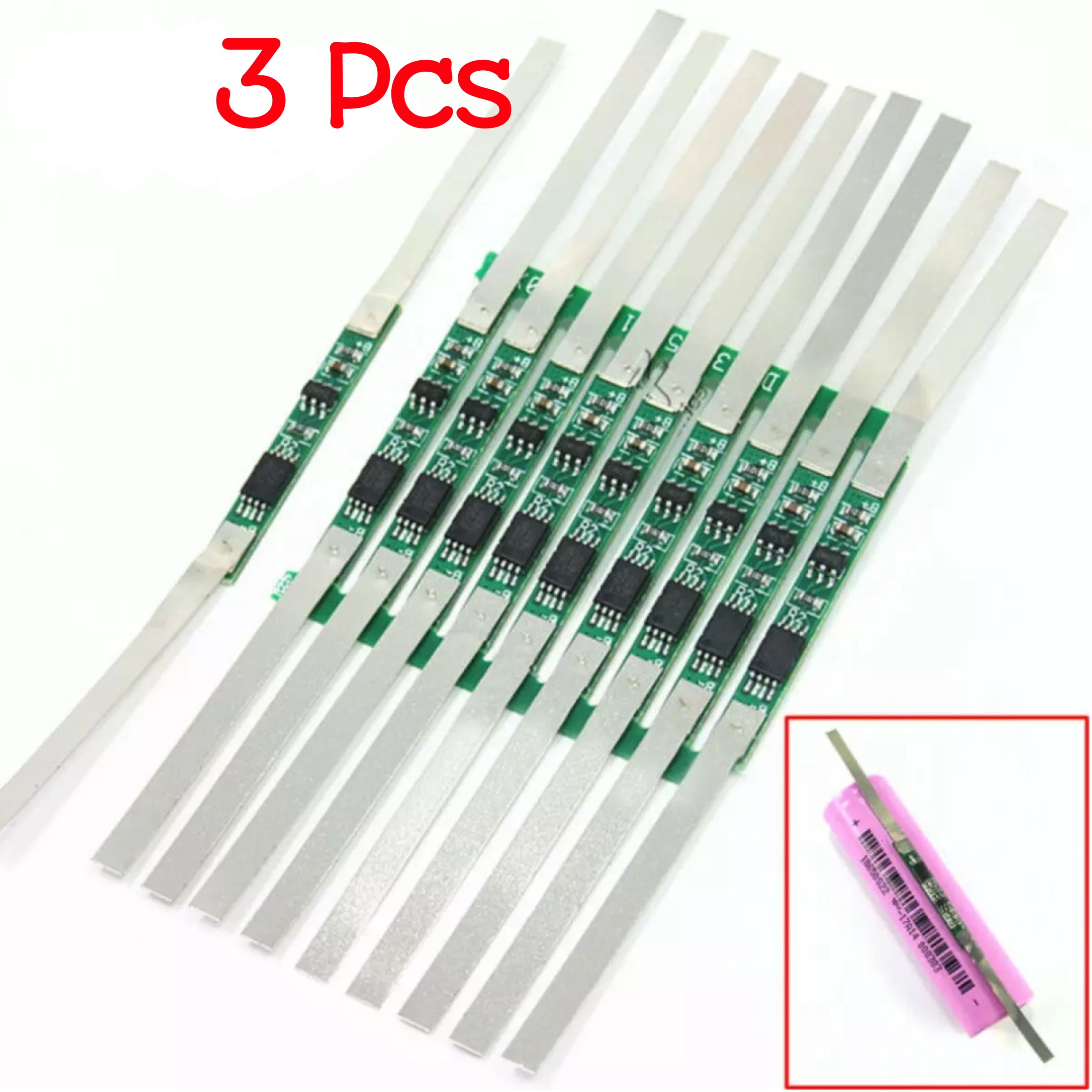 ( 3 Pcs ) 1S 3A BMS Protection Board for 1S 3.7V 18650 Li-Ion Lithium ...