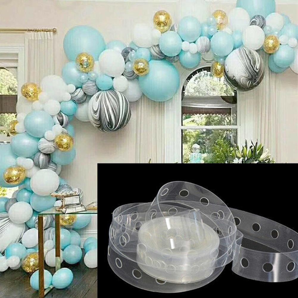 5M Balloon Strip Connect Chain Balloon Arch Decor Plastic DIY Tape ...