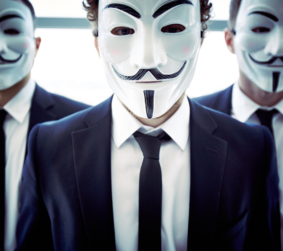 Vendetta Mask - Halloween Masquerade Horror Mask Hacker Mask Adult Male ...