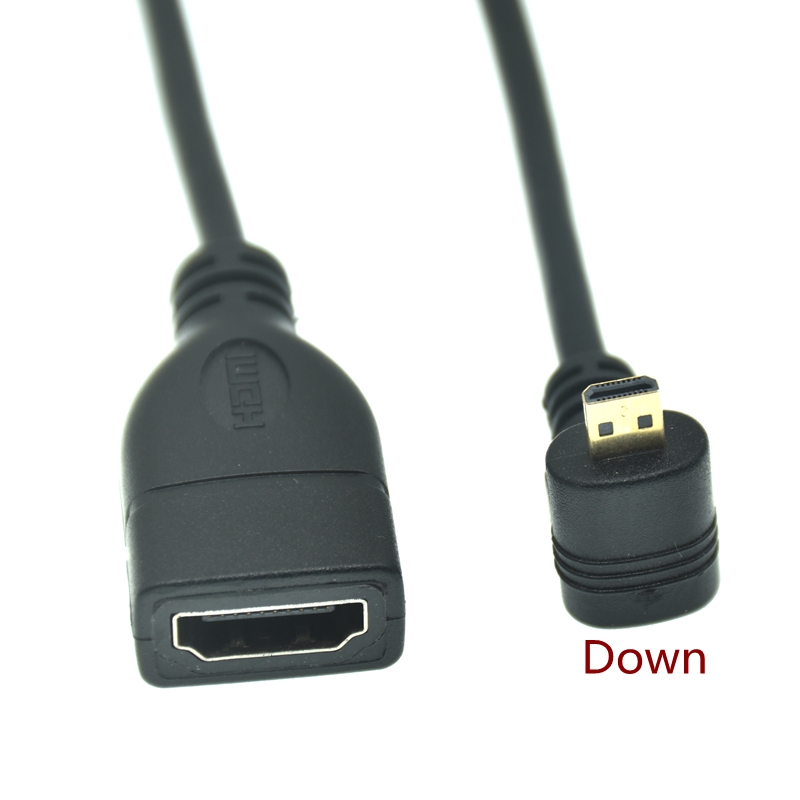 90 Degree Micro HDMI To HDMI-compatible UP/Left/Right Angle Micro HDMI ...