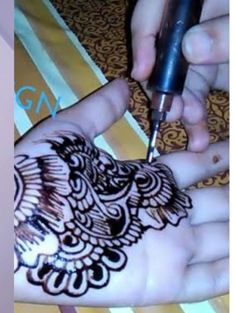 mehndi injection pen with 3 extra needle, create amazing henna designs ...