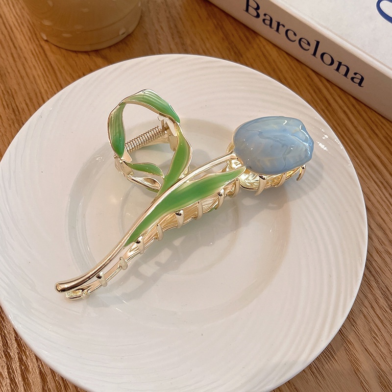 Gentle Tulip Hair Clip Enamel Hair Clips Hair Pin for Women Girls Hair ...
