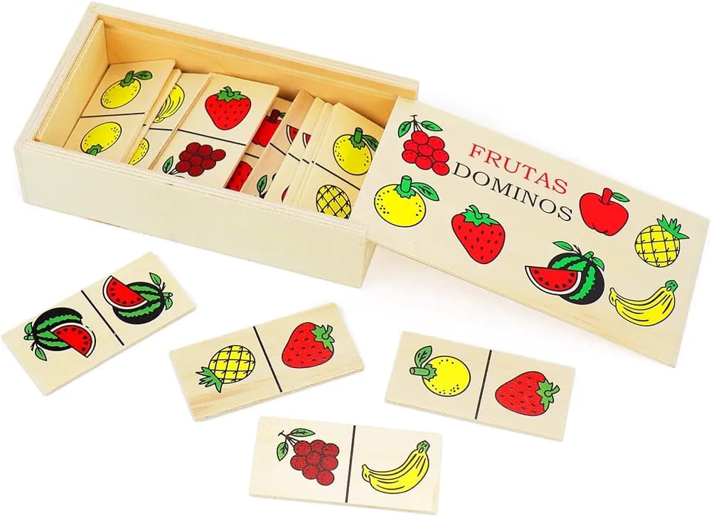 Wooden Dominos Game Set Fruit Theme Puzzles | Daraz.pk