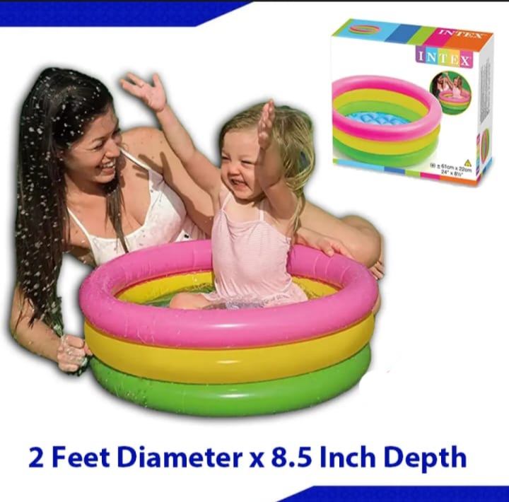 INTEX - Sunset Glow Baby Pool For Kids Inflatable Kids Bath Tub For ...