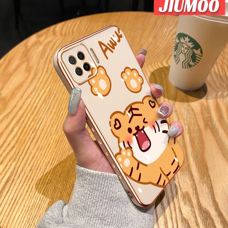 JIUMOO For OPPO A73 2020 F17 Case Cartoon Cute Tiger New Design Luxury ...