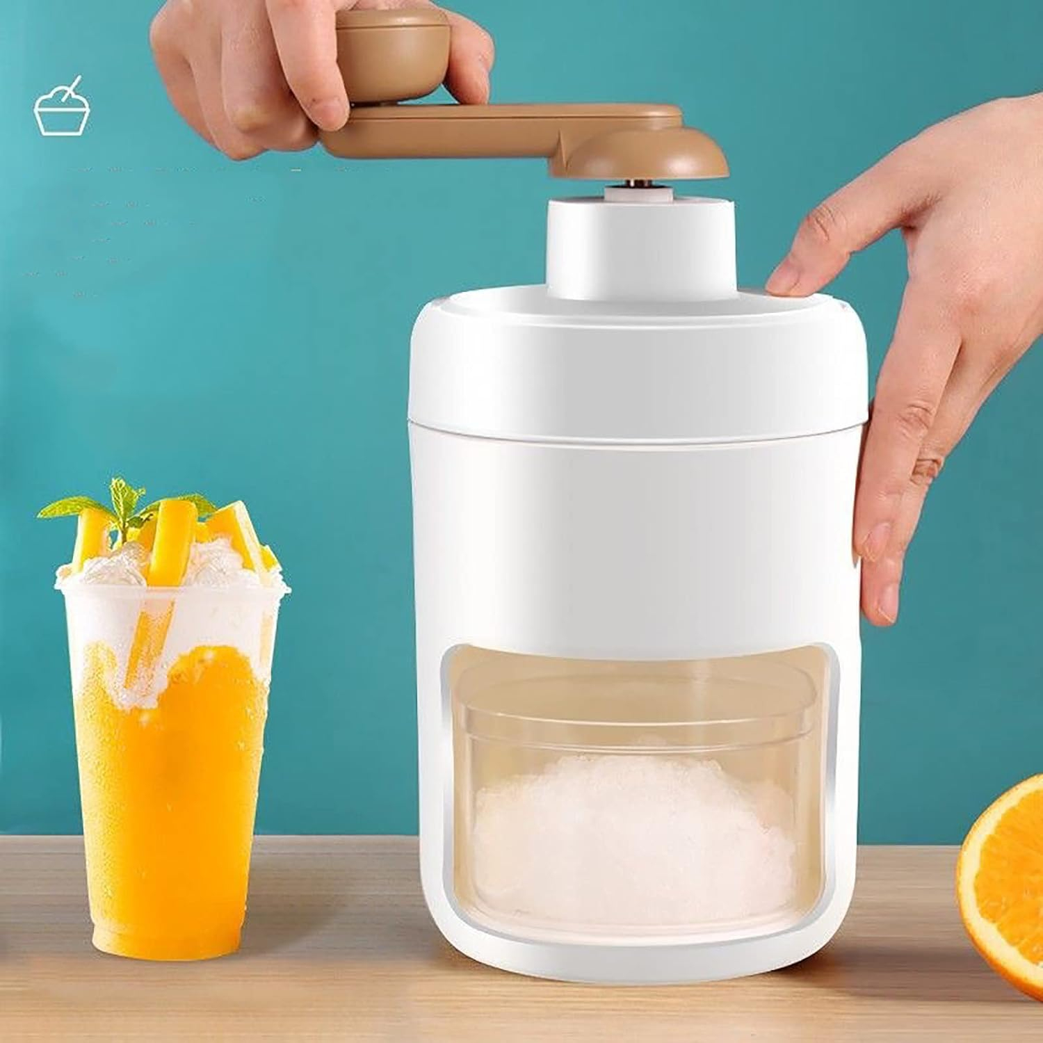 Portable Manual Ice Crusher Multi-function Hand Shaved Ice Machine Ice ...
