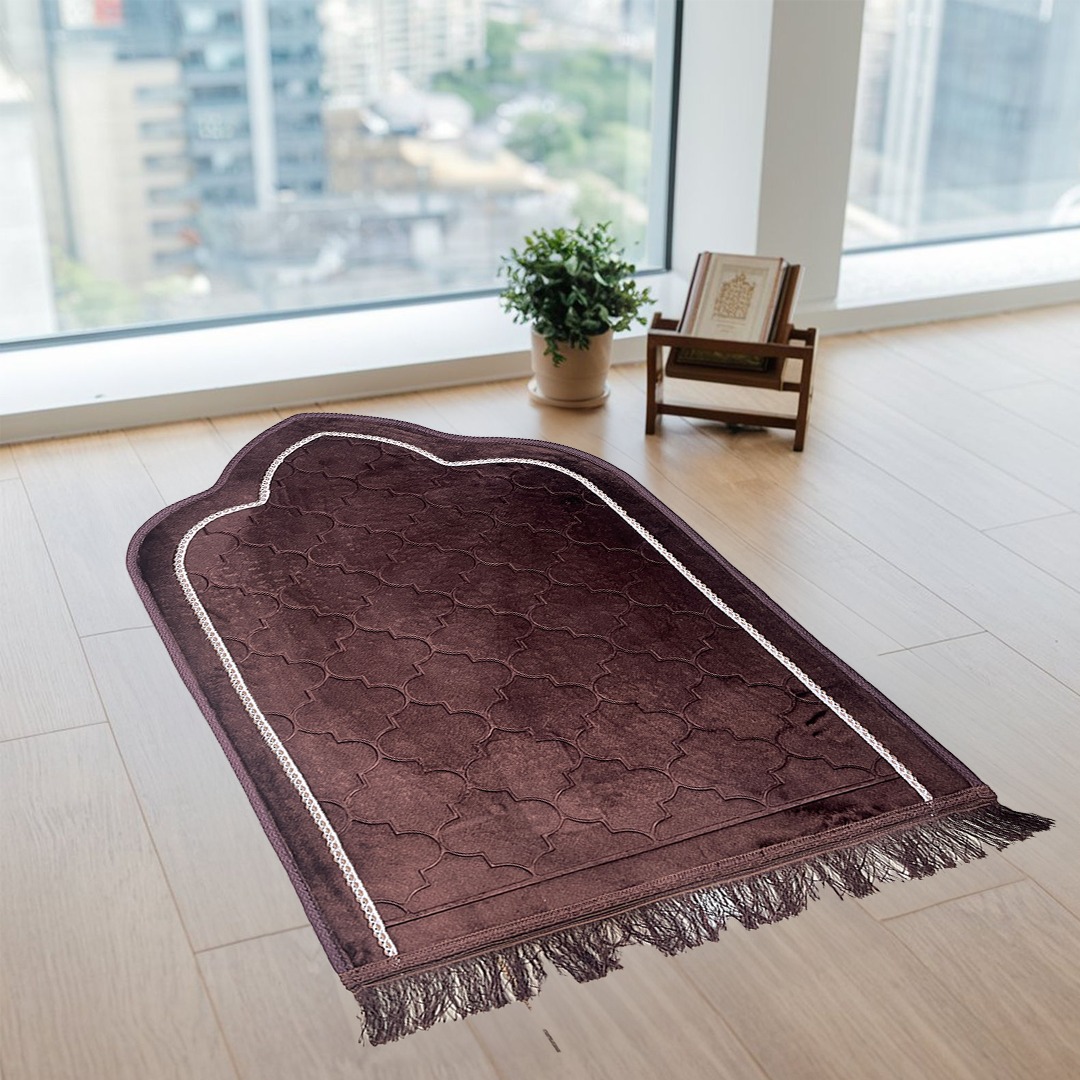 Plain Luxurious Carpet Style 3D Prayer Mat | Imported Janamaz | Daraz.pk