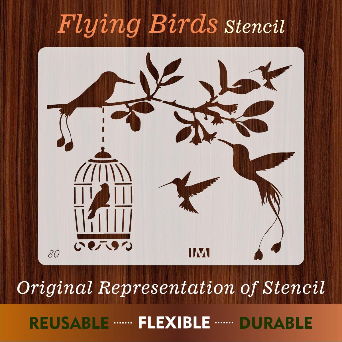 Flying Bird Stencil