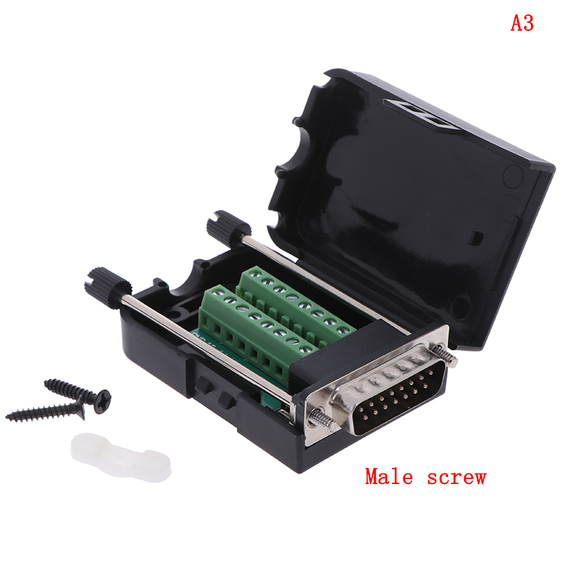 DB15 D-SUB 2 Row 15 Pin Plug Breakout Terminals Board Connector | Daraz.pk