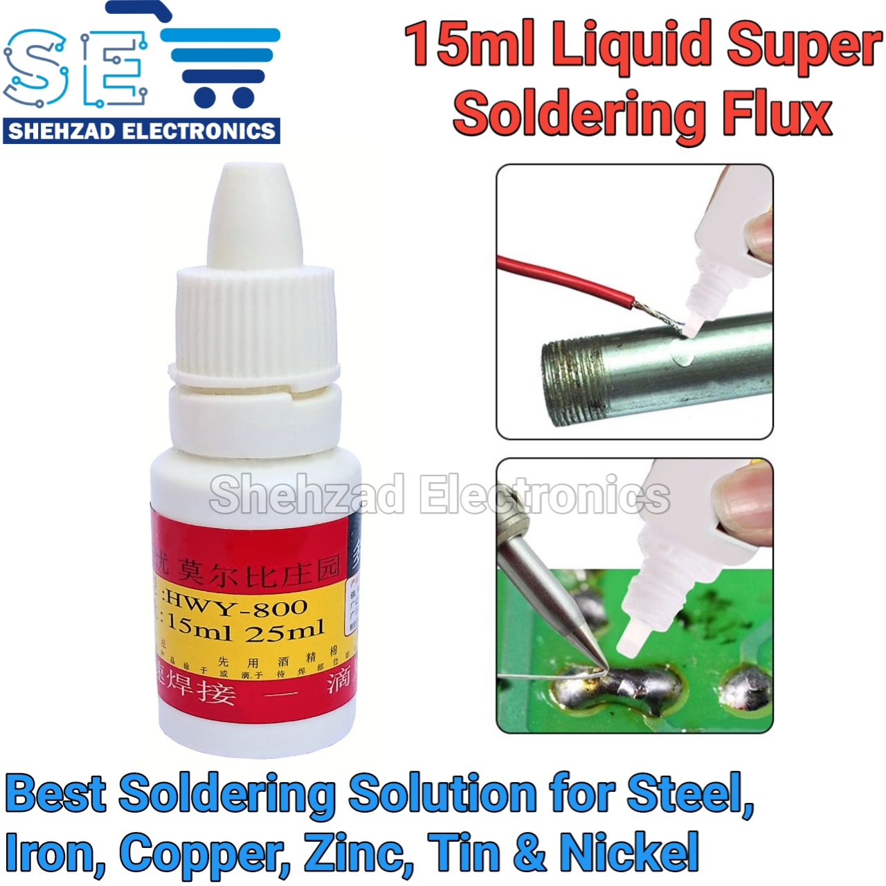 15ml/25ml Stainless Steel Liquid Flux Soldering Non-toxic HWY-800 Paste ...
