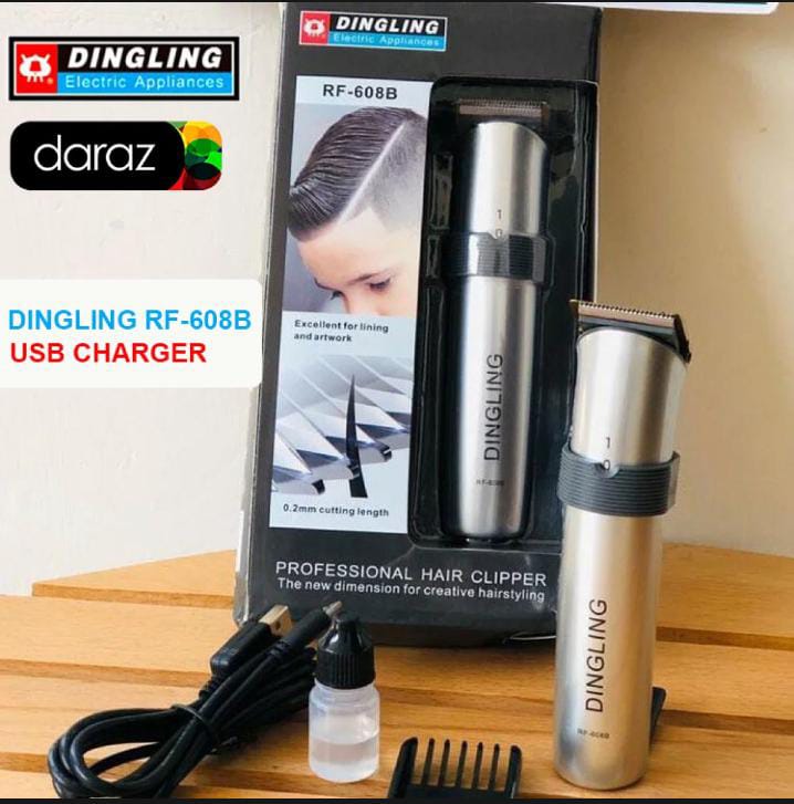Dingling rf 608 100% Original rechargeable with charge base Hair And Beard shaving machine And ...