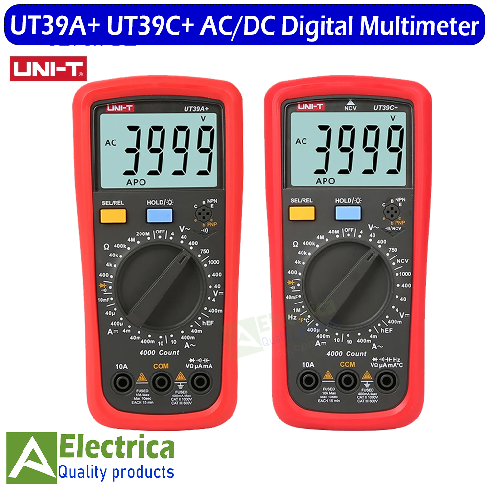 UT39A+ UT39C+ PLUS Manual Range Electrician Multimeter Digital Ammeter ...