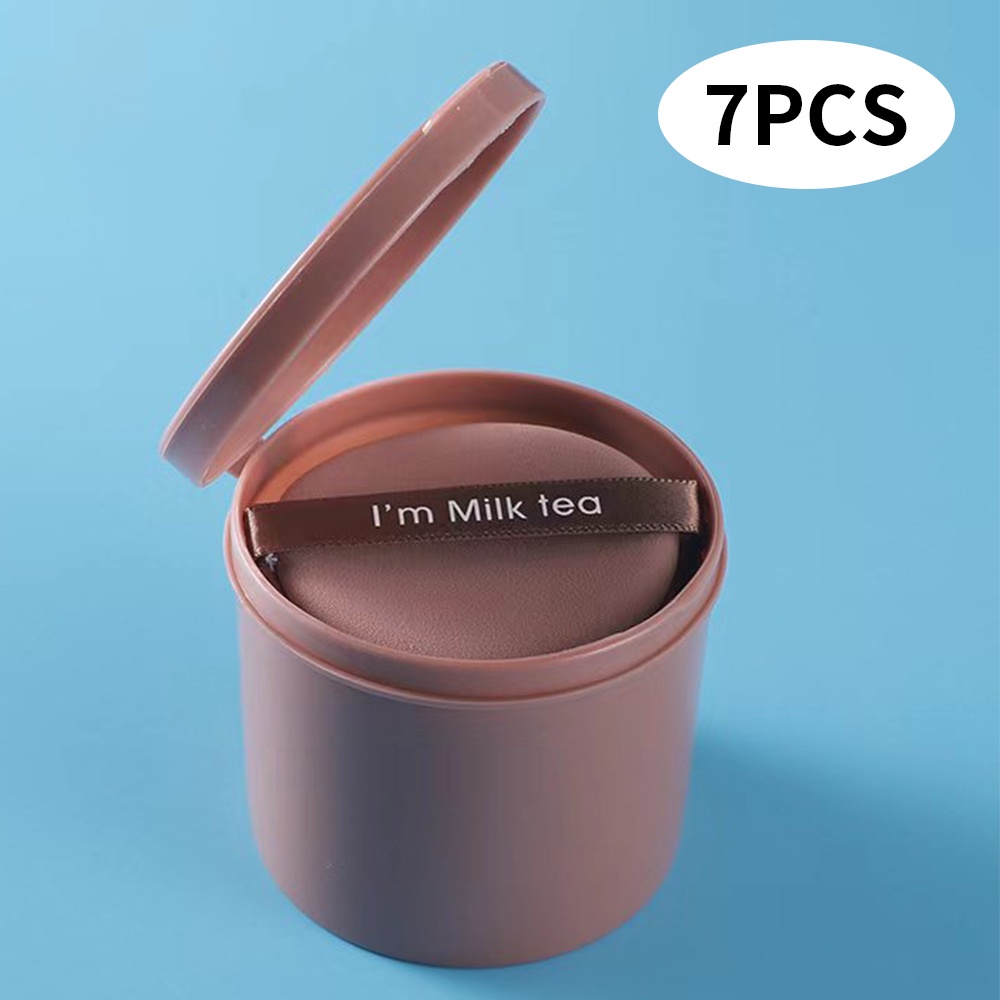 Powder Puff - 7Pcs Set, With Storage Box - Makeup Blending Sponges ...