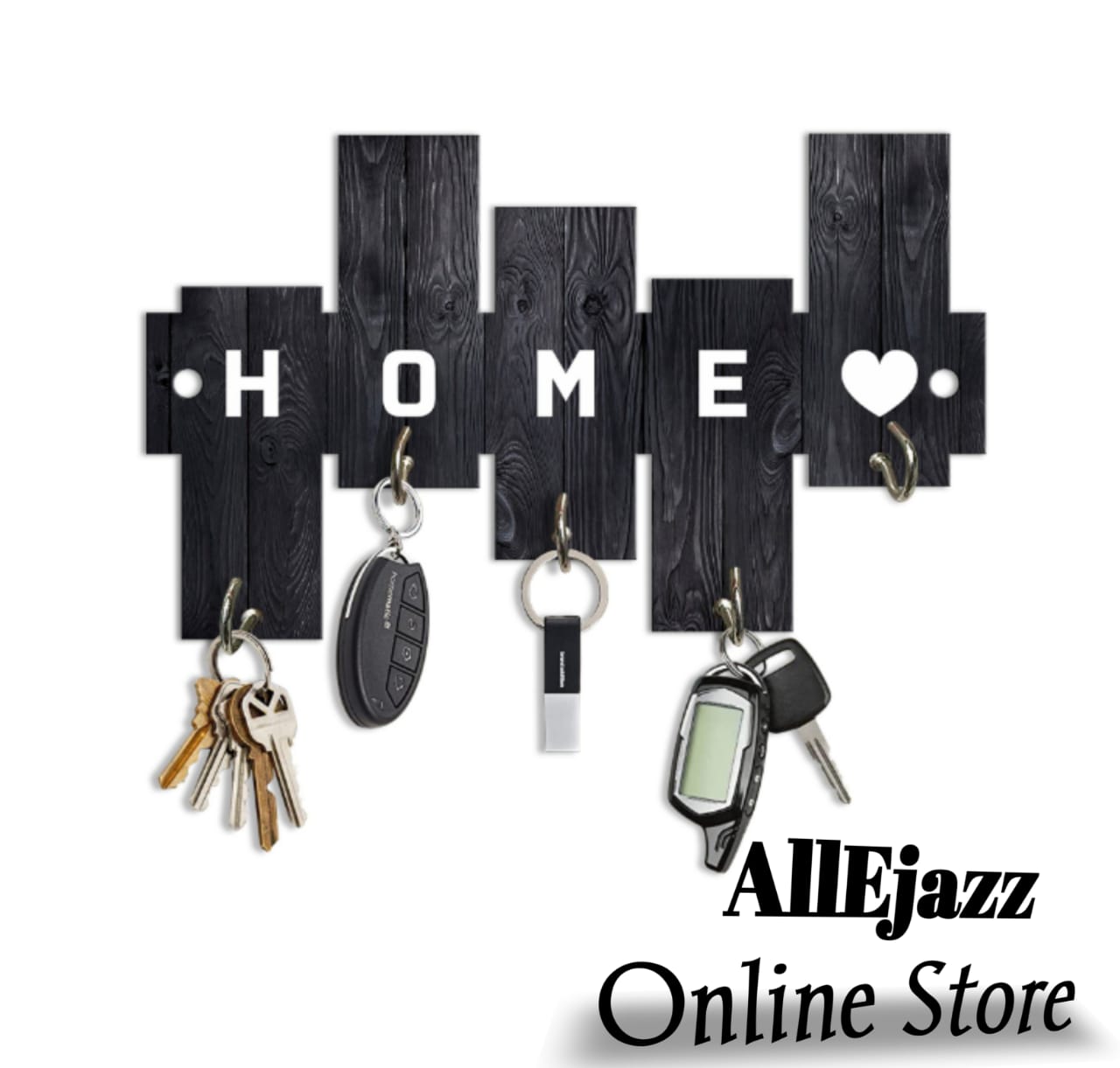 Wooden Wall Key Holder 7x12 Inch with Inspirational Design | Daraz.pk