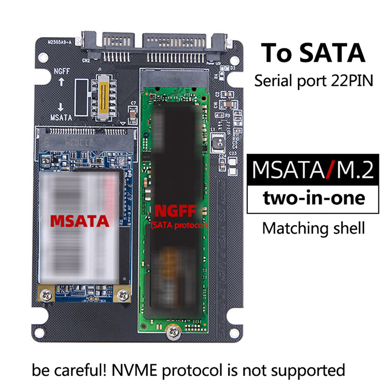 NGFF To SATA 3 HDD Enclosure MSATA SSD Adapter M.2 SATA Protocol Adapter Board | Daraz.pk