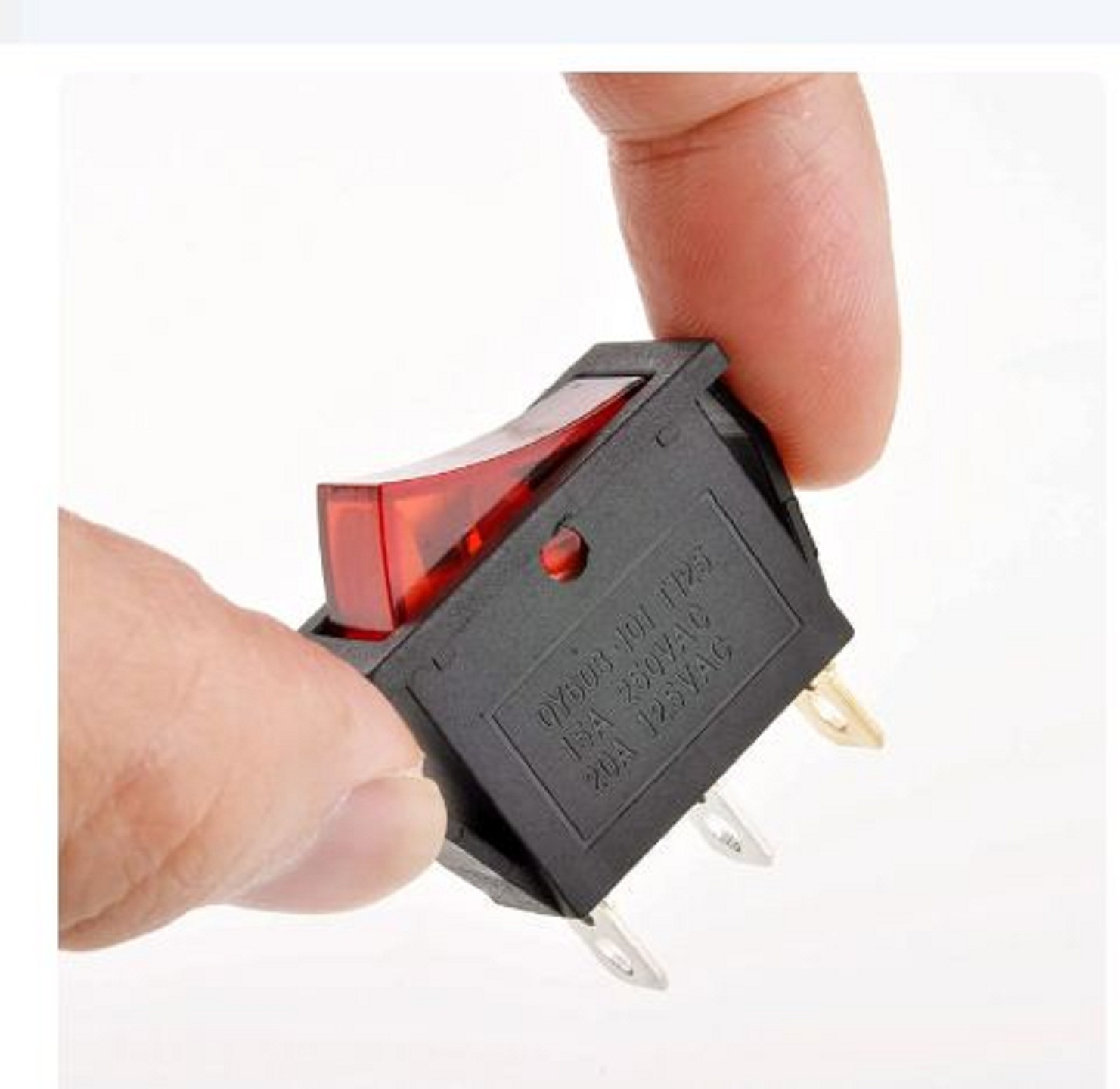 1 Piece AC 250V/15A, 125V/20A Illuminated LED On/Off SPST 3 Pin 2 ...