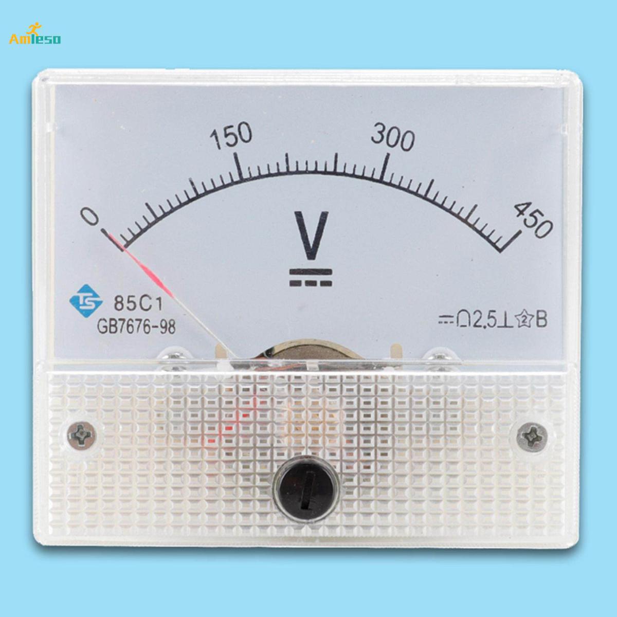 85C1 Analog Panel Meter Voltmeter DC Volt Voltage Meter Gauge DC 0-450V ...