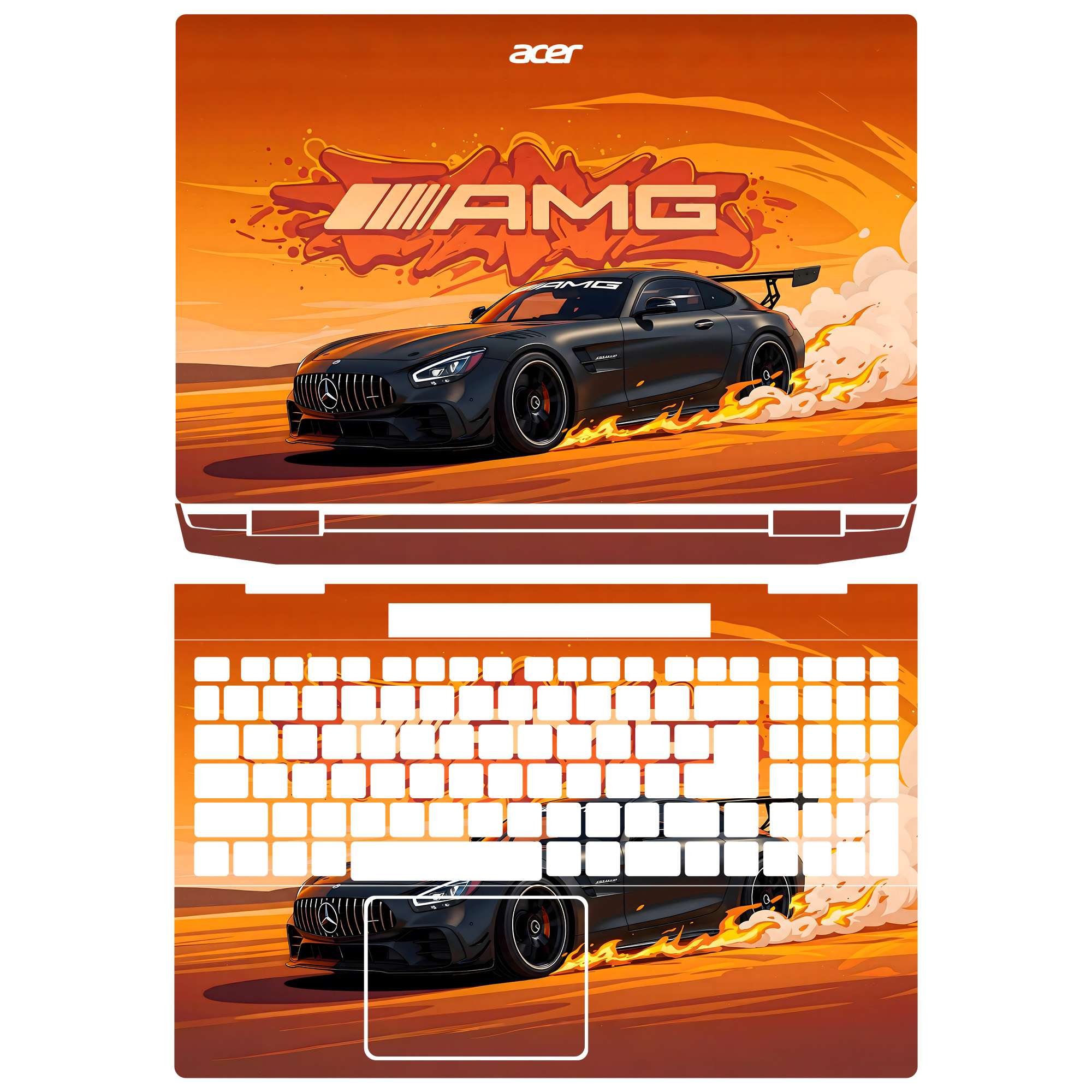 Acer Nitro 5 AN515-58 Laptop Skin / Wrap (Sticker, Not Cover) Pre-Cut ...
