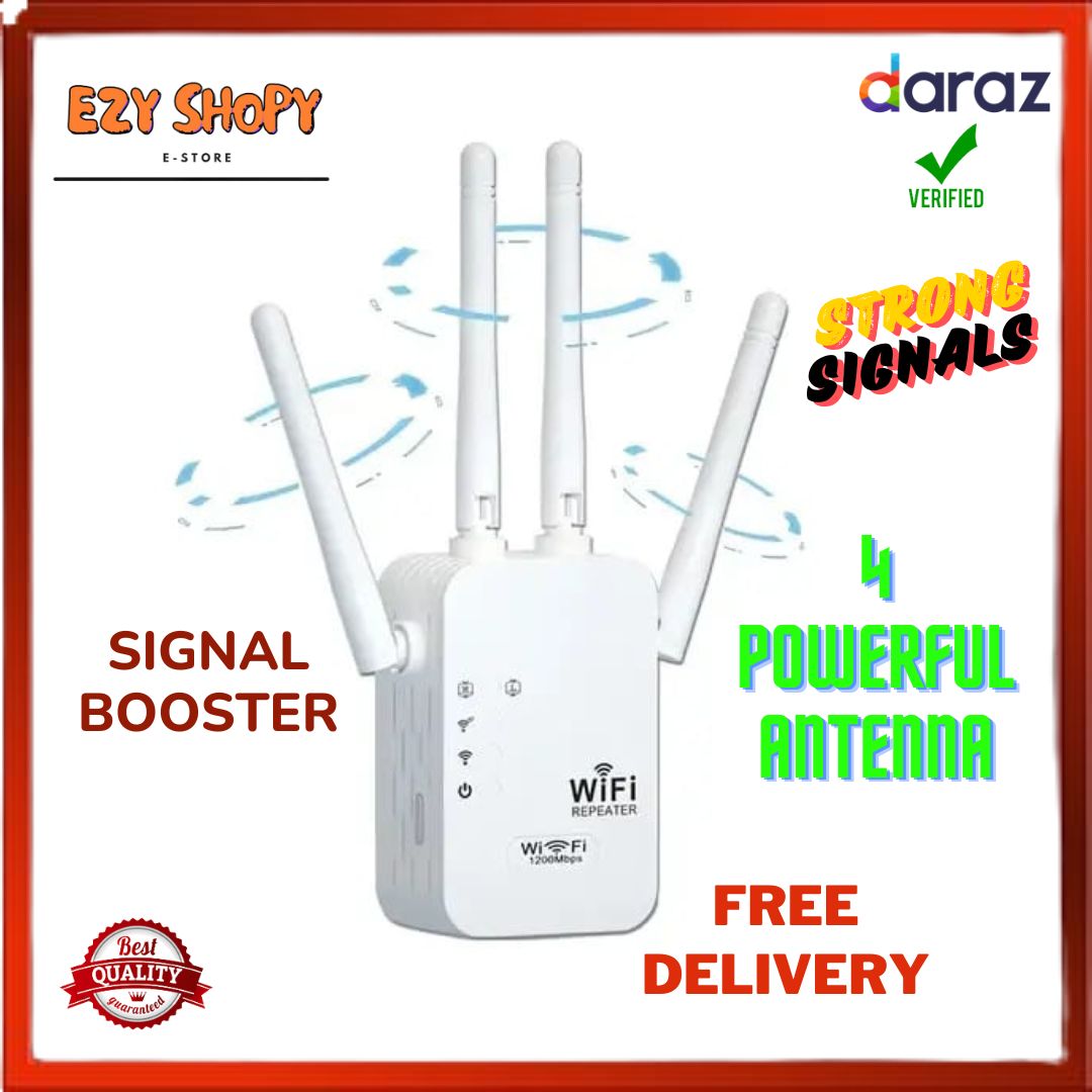 Wi Fi Signal Booster 300 Mbps 4 Antenna Original Imported WI Fi signal ...