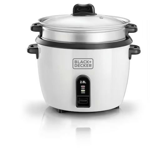 Black and Decker RC2850-B5 2.5 Ltr. Non Stick Rice Cooker with Glass ...