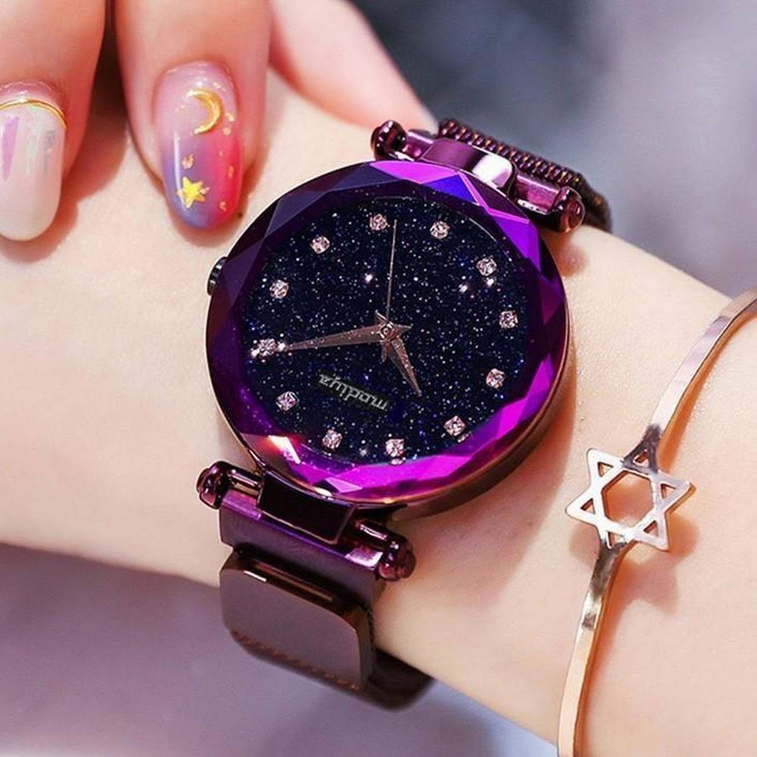 WaterProof Luxury Ladies Magnetic Watch For Girls only watch | Daraz.pk